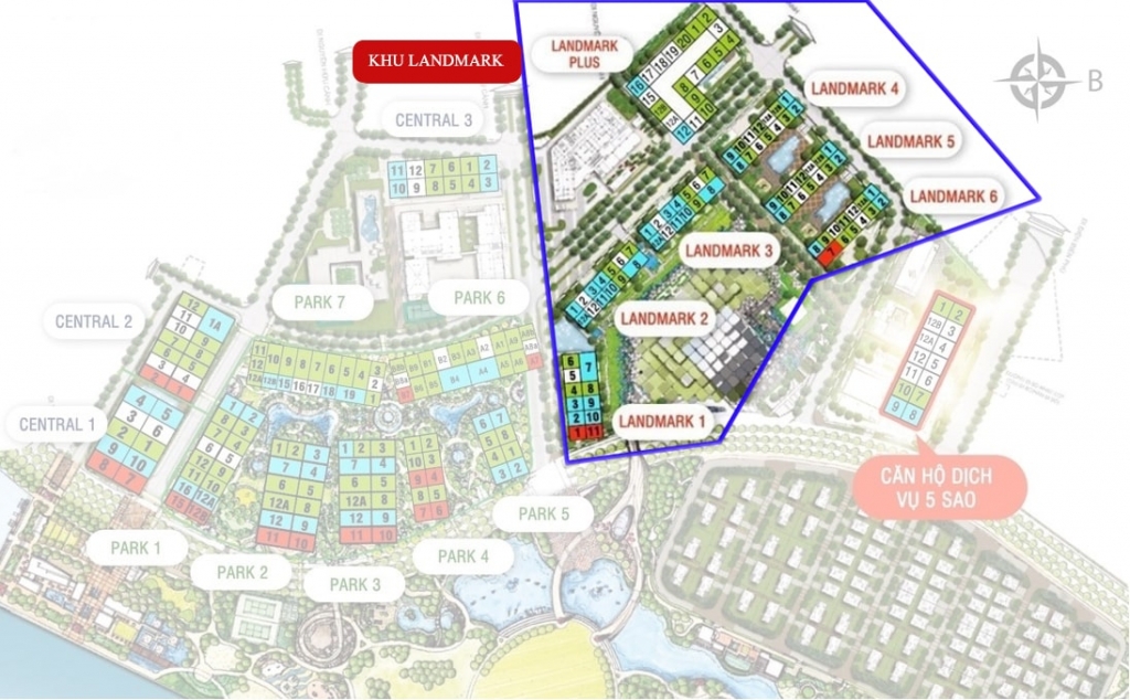 Layout mặt bằng Vinhomes Central Park - Vinhomes Central Park
