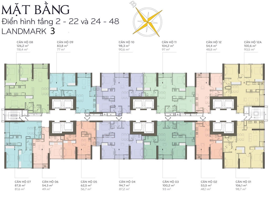 Layout Landmark 3 – Mặt bằng Landmark 3– Vinhomes Central Park ...