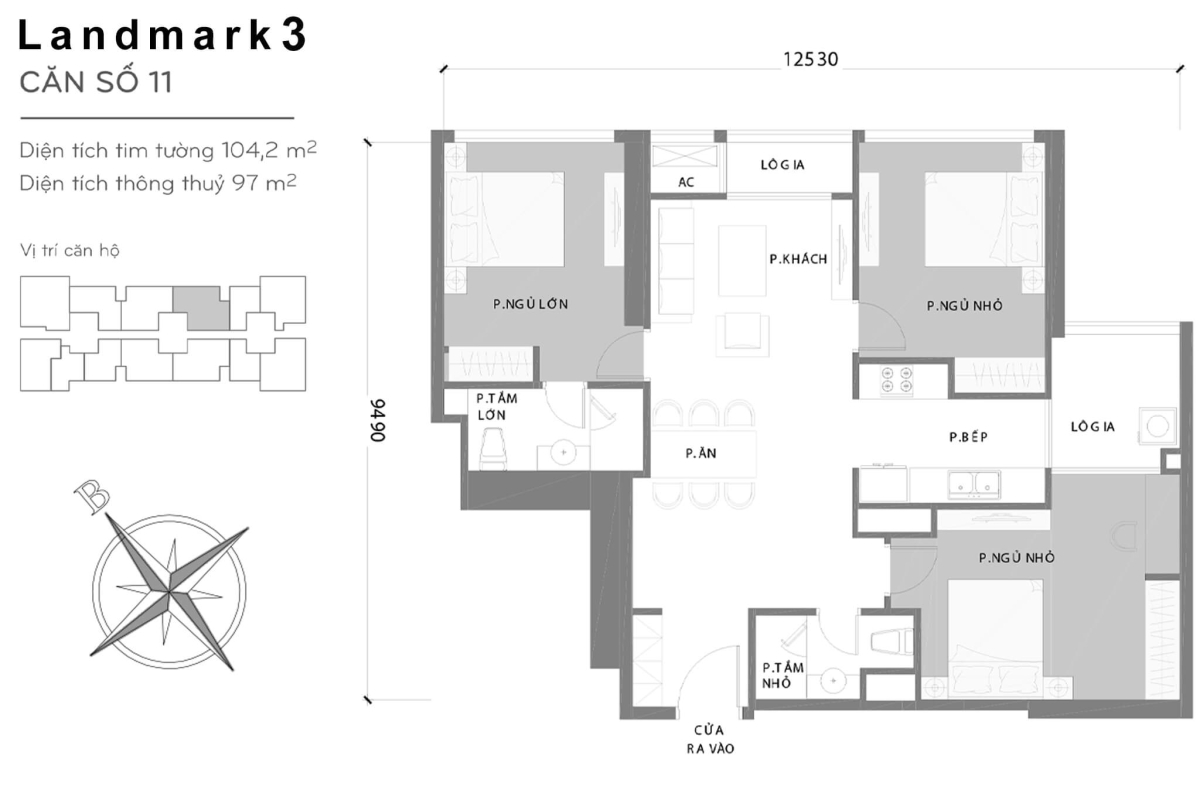 Layout Landmark 3 – Mặt bằng Landmark 3– Vinhomes Central Park ...