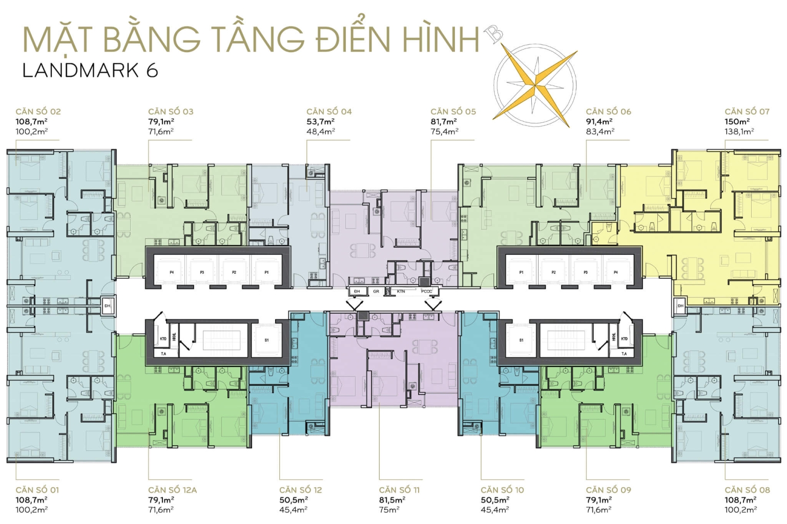 Layout Landmark 6 – Mặt bằng Landmark 6 – Vinhomes Central Park ...