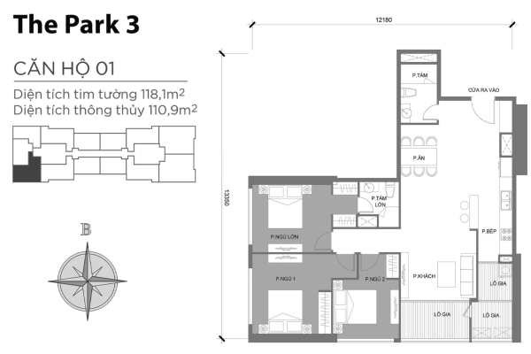 Layout Park 3 – Mặt bằng Park 3 – Vinhomes Central Park - Vạn An Land