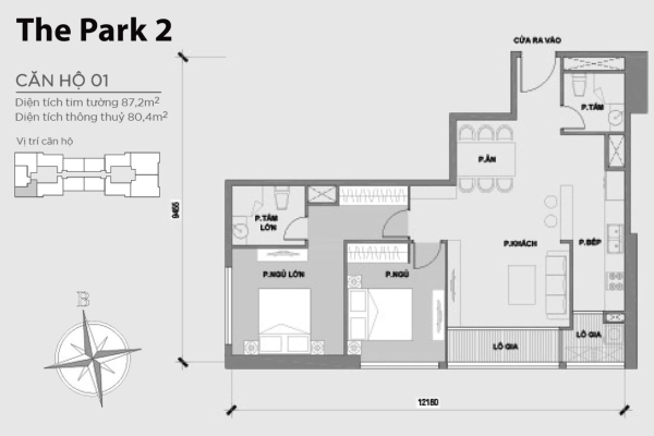 Layout Park 2 – Mặt bằng Park 2 – Vinhomes Central Park - Vạn An Land