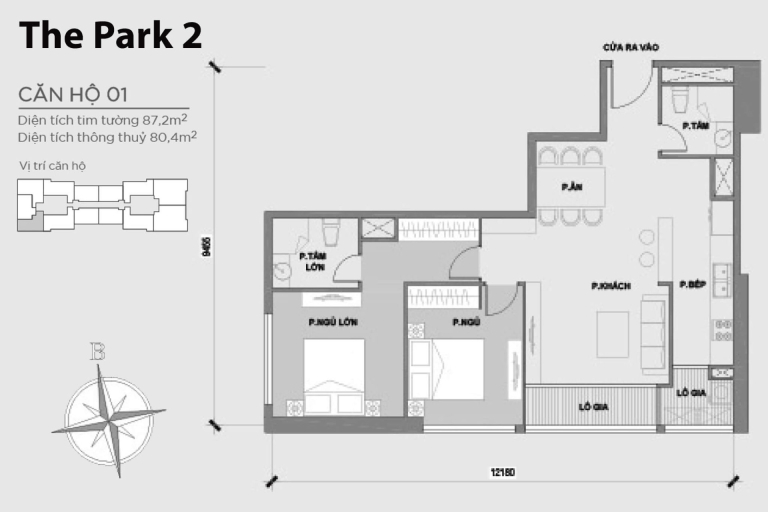 Layout Park 2 – Mặt bằng Park 2 – Vinhomes Central Park - Vạn An Land