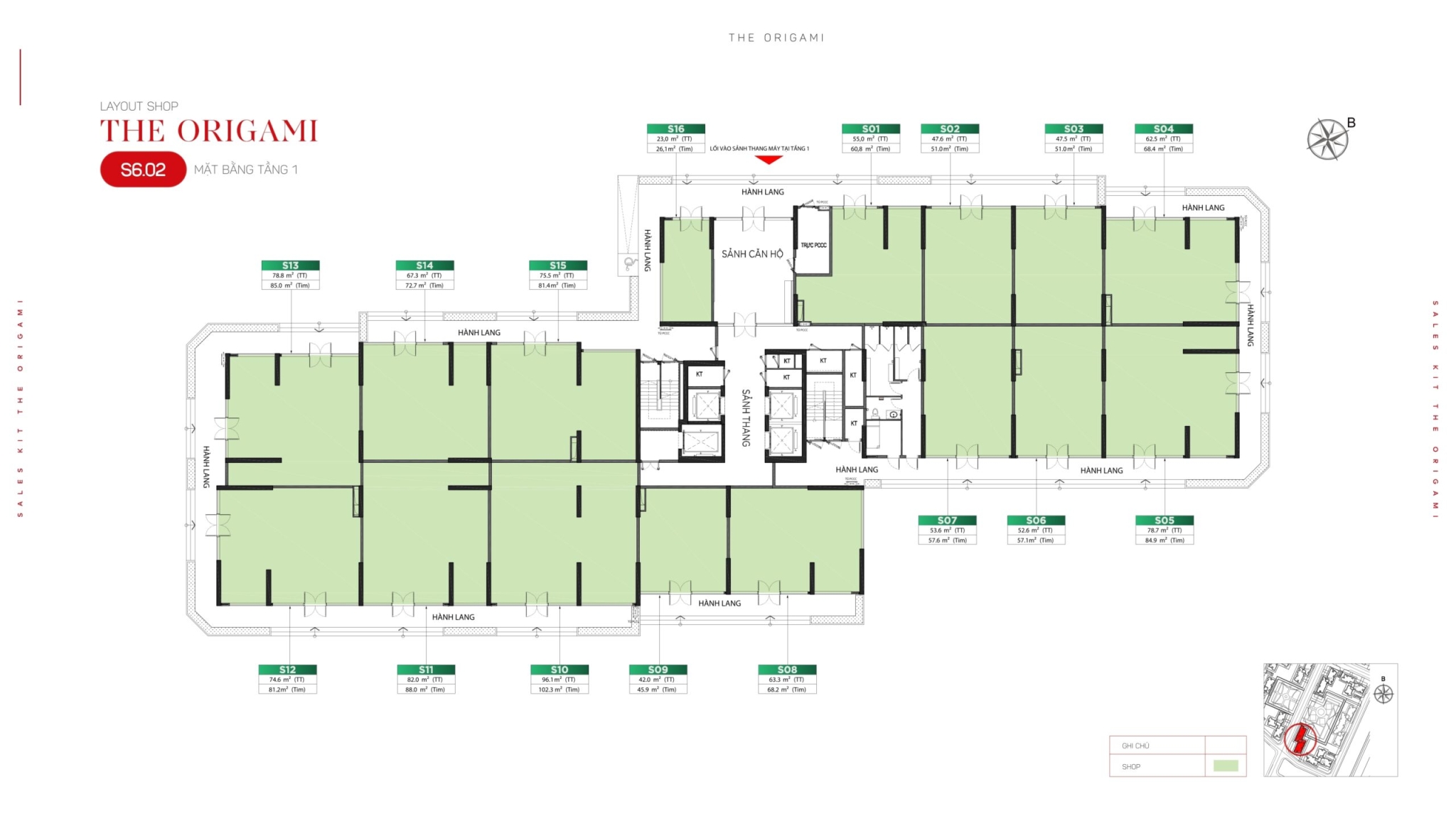 Layout Toà S6.02 – Mặt Bằng Toà S6.02 – Vinhomes Grand Park - Vạn An Land