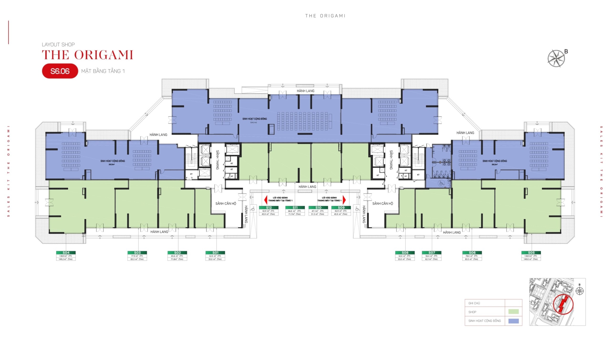 Layout Toà S6.06 – Mặt Bằng Toà S6.06 – Vinhomes Grand Park - Vạn An Land
